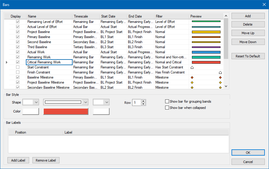 Custom Bar Styles and Labels