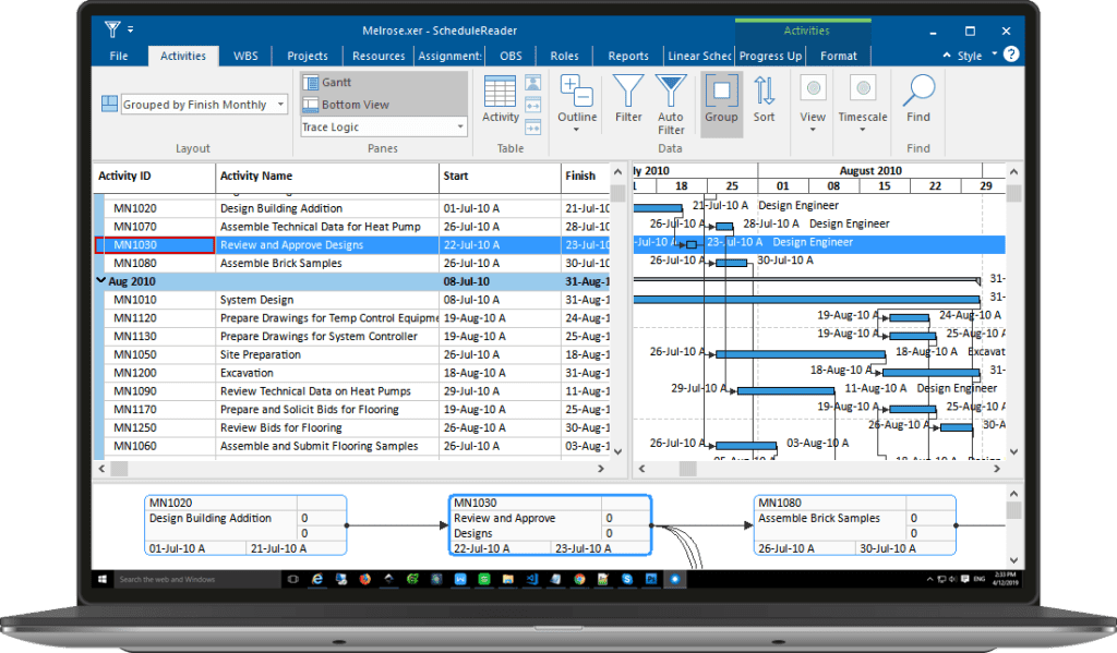 Primavera P6 XER File Viewer Software - ScheduleReader