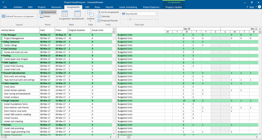 Software for Project Managers - ScheduleReader