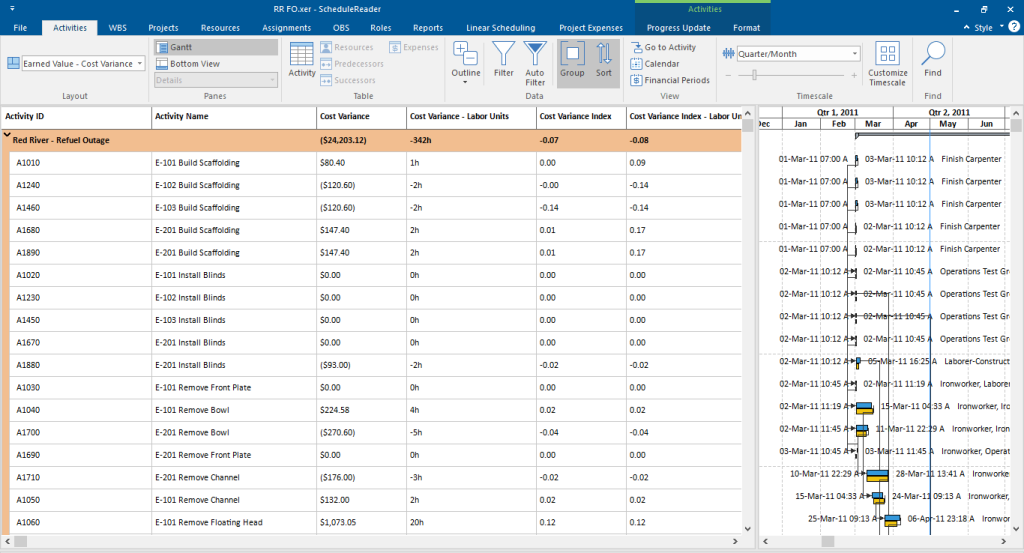 Software for Project Controls - ScheduleReader