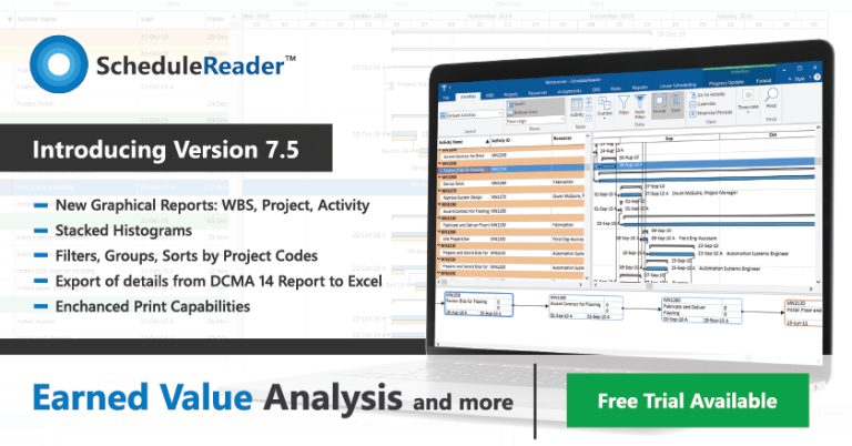 Earned Value Analysis Now Available in ScheduleReader