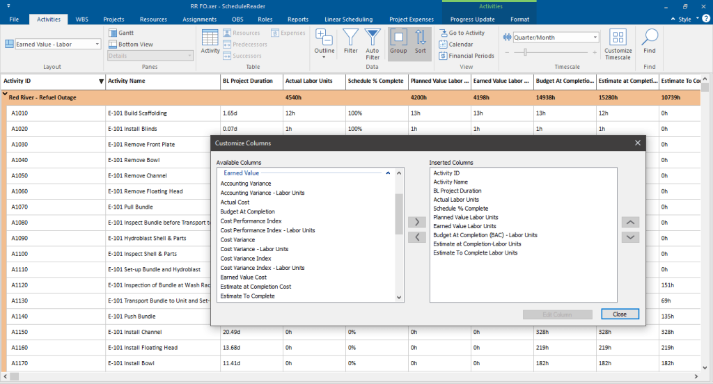 Software for Project Controls - ScheduleReader
