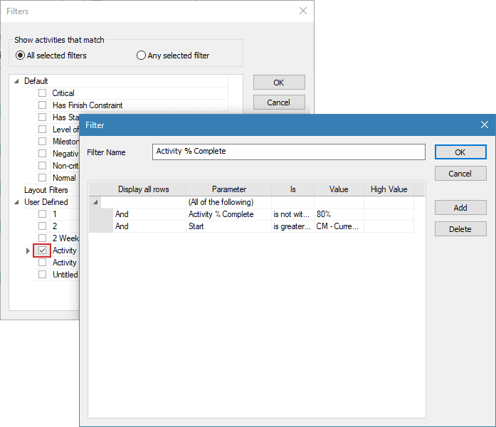 How to create custom filter in ScheduleReader?