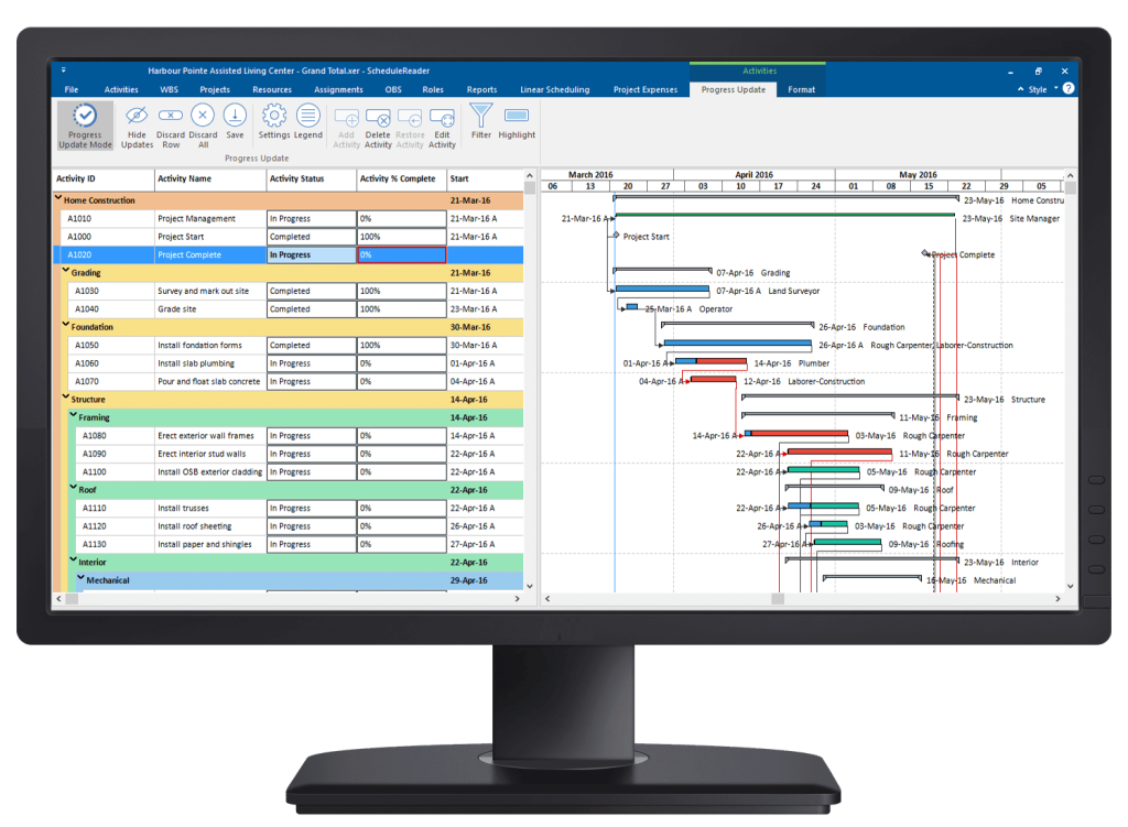Progress Update to Primavera P6 File - ScheduleReader Feature