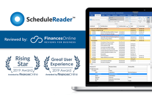 ScheduleReader Awarded by FinancesOnline