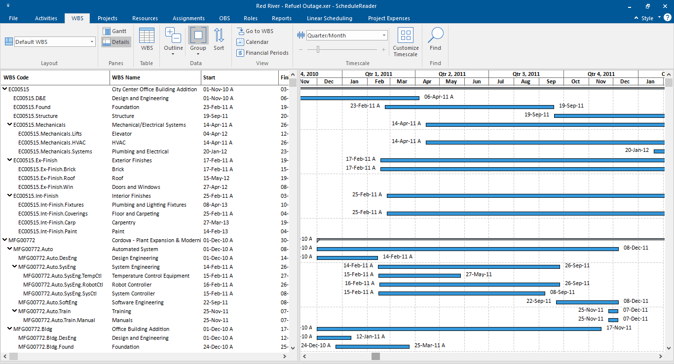 Software for Project Controls - ScheduleReader