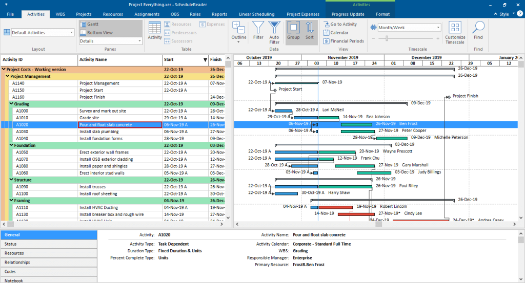 Software for Project Managers - ScheduleReader