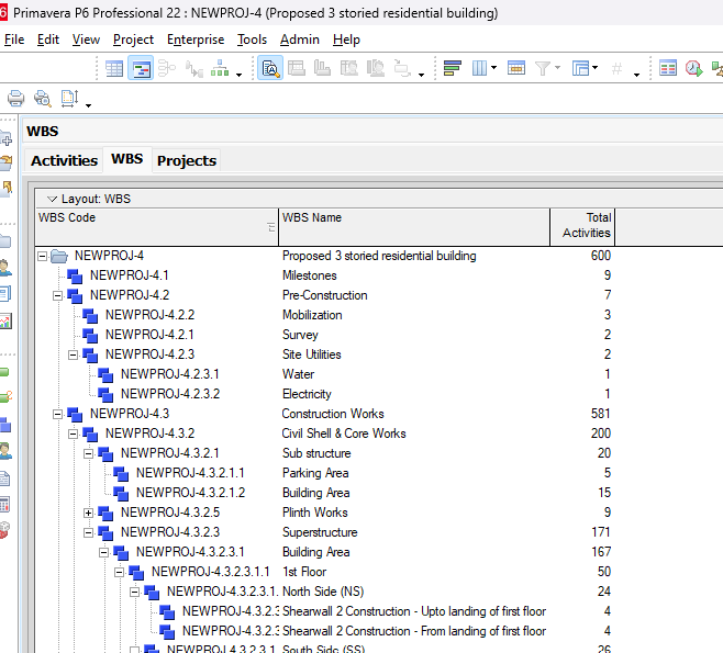 Measuring Project Progress on Construction Project in P6